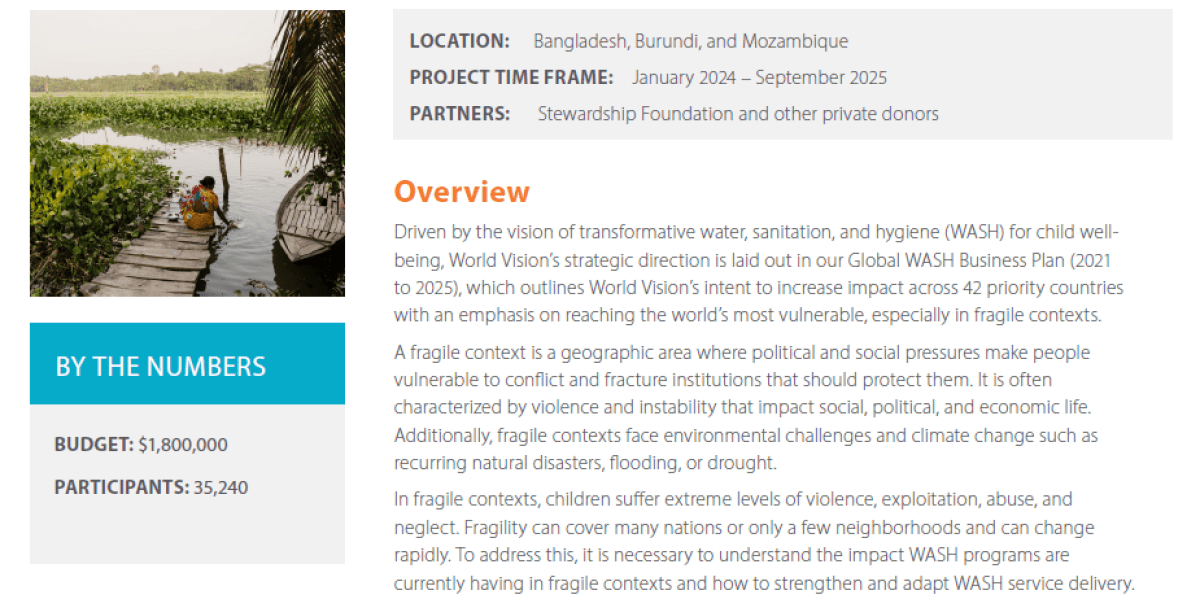 WASH in Fragile Contexts Project Summary | Water, Sanitation and ... WASH in Fragile Contexts Project Summary | Water, Sanitation and ...